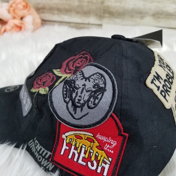 Zara | Accessories | Nwt Zara Black Baseball Cap With Patches | Poshmark